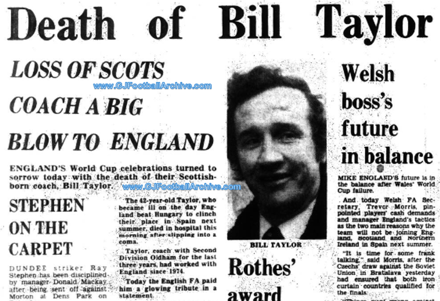 Bill Taylor – Gary James' Football Archive