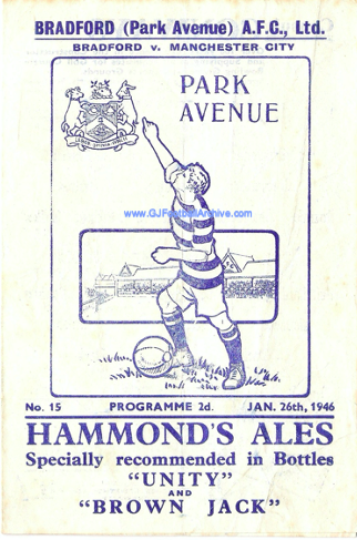 Manchester City v Bradford Park Avenue – Gary James' Football Archive