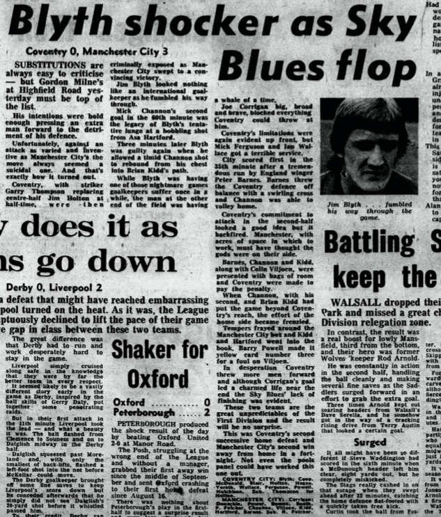 The 1970s: MCFC Win Sparks Rampage! – Gary James' Football Archive