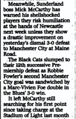 Foe Scored in Maine Road’s last MCFC victory – Gary James' Football Archive
