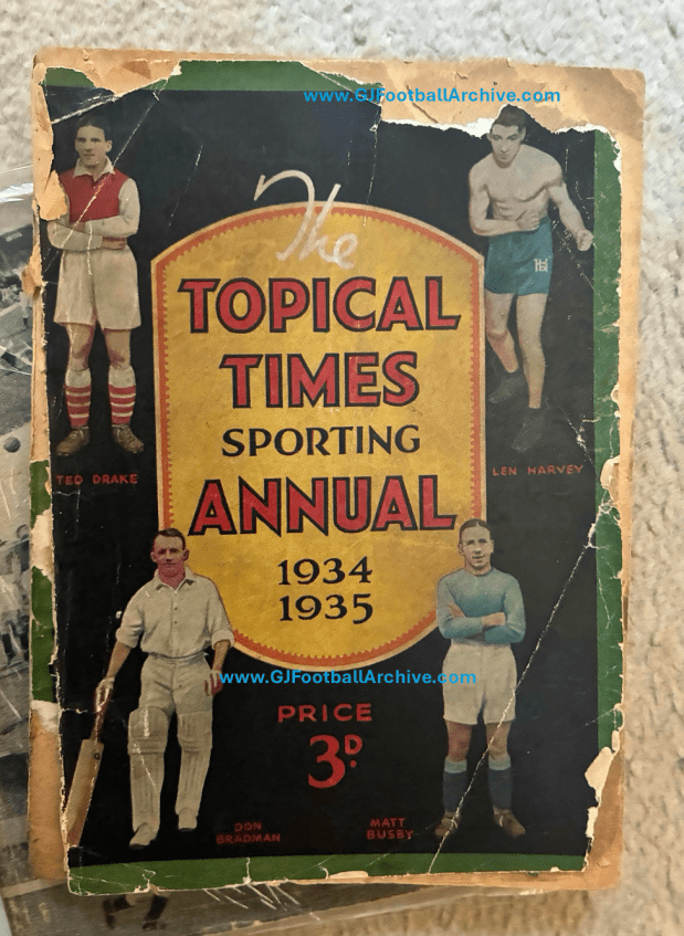 From My Collection… Topical Times Sporting Annual 1934 1935 – Gary ...